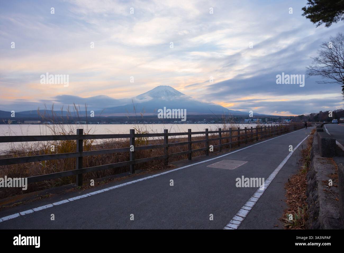 Lake Yamanaka, Yamanashi Prefecture is the largest of the five lakes ...