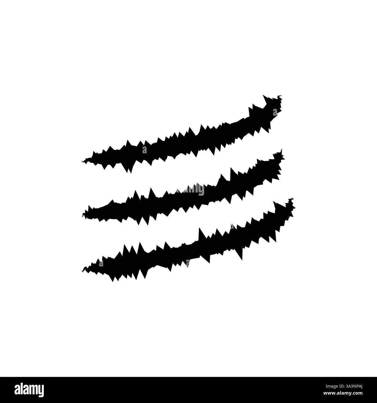 Scratch claws mark icon. Trace of wild animal, monster or dinosaur ...