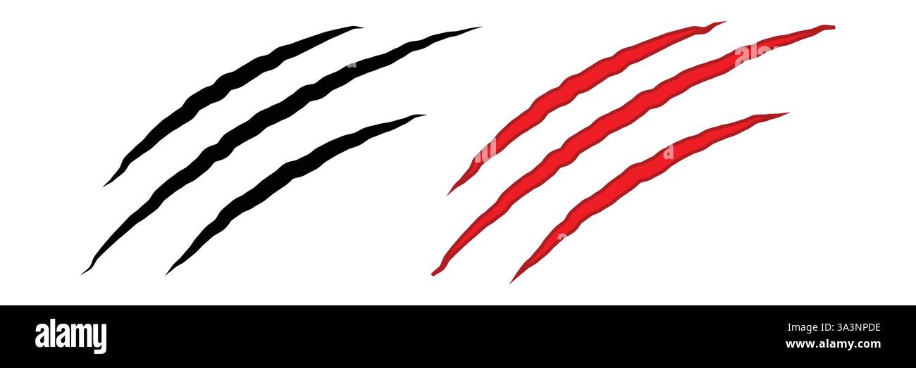 Animal claw scratches. Wild animal claws scratch texture. Vector ...