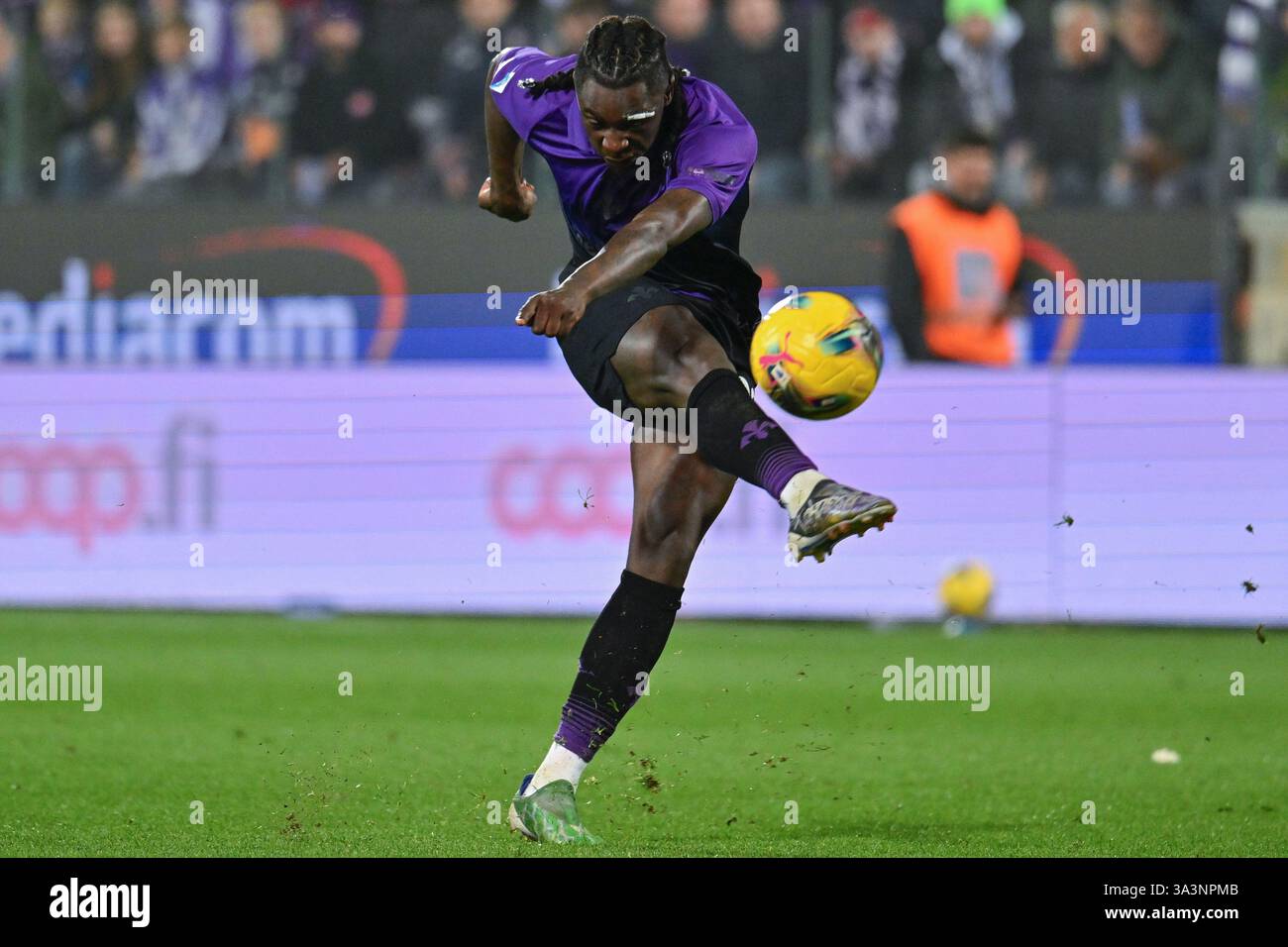 Florence, Italy. 16th Mar, 2025. ACF Fiorentina's forward Moise Kean ...