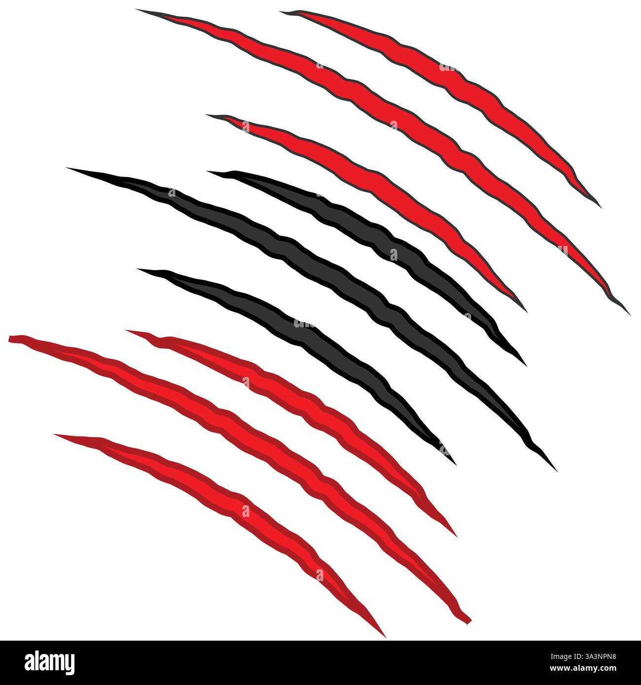 Scratch claws mark icon. Trace of wild animal, monster or dinosaur ...