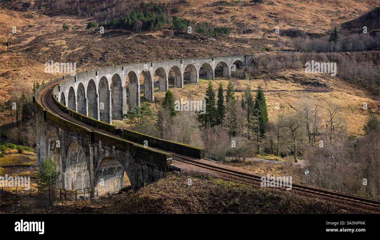 Glenfinnan Viaduct (Hogwarts Express), Scotland Stock Photo - Alamy