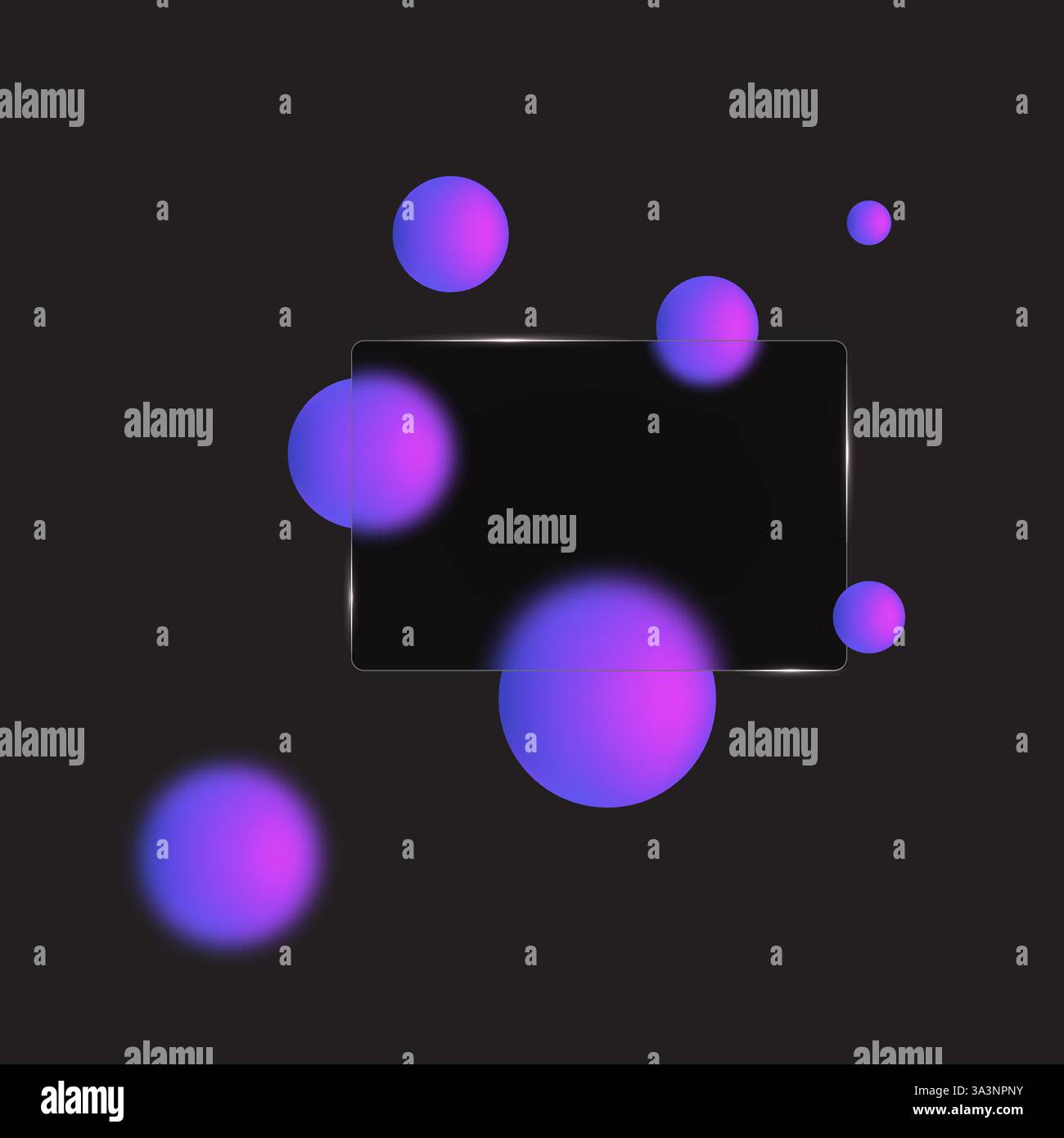 Vector glass morphism. Space for text, banner. Transparency effect ...