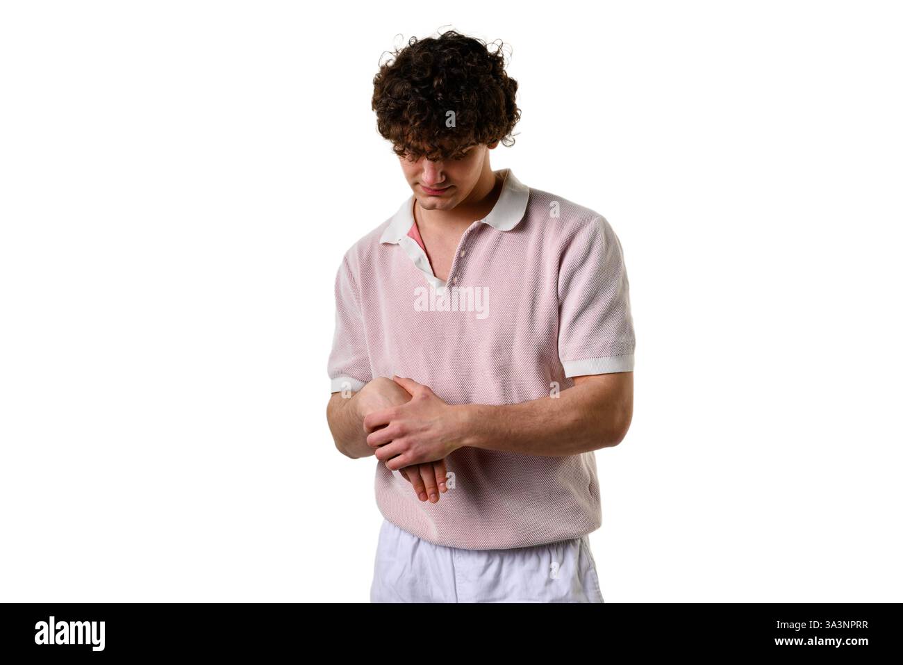 Numbness of arm caused by carpal syndrome. Patient is suffering from ...