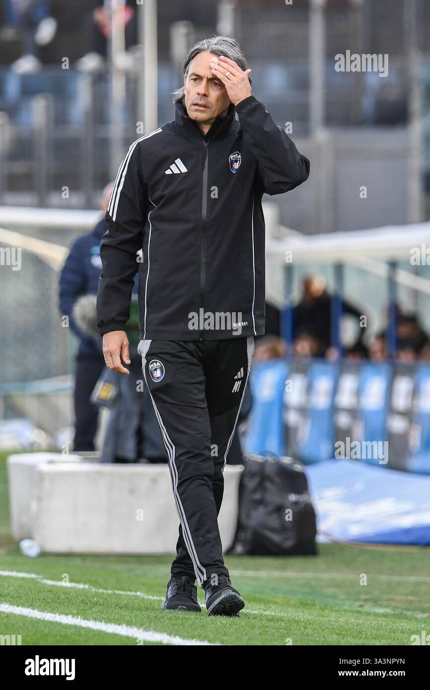 Pisa, Italy. 16th Mar, 2025. Head Coach Filippo Inzaghi (Pisa) during ...