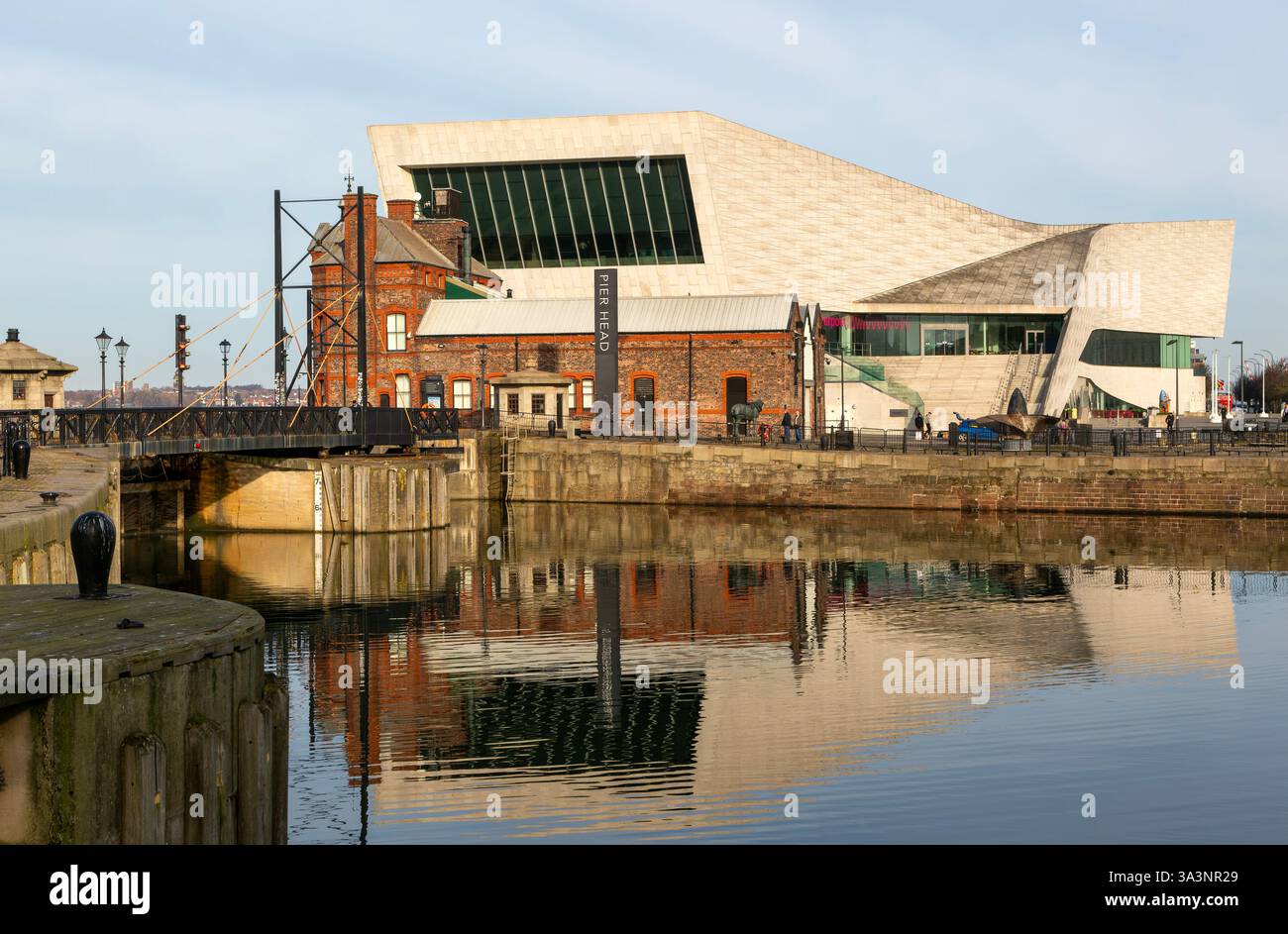 Museum LIverpool modern architecture and Pump House building, Pier Head ...
