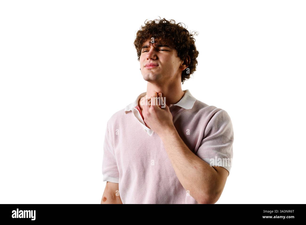 Virus caused inflammation of the back of the throat. Suffering acute ...