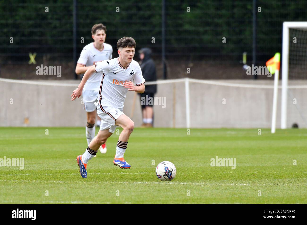 Landore, Swansea, Wales. 15 March 2025. Alfie Jones of Swansea City ...
