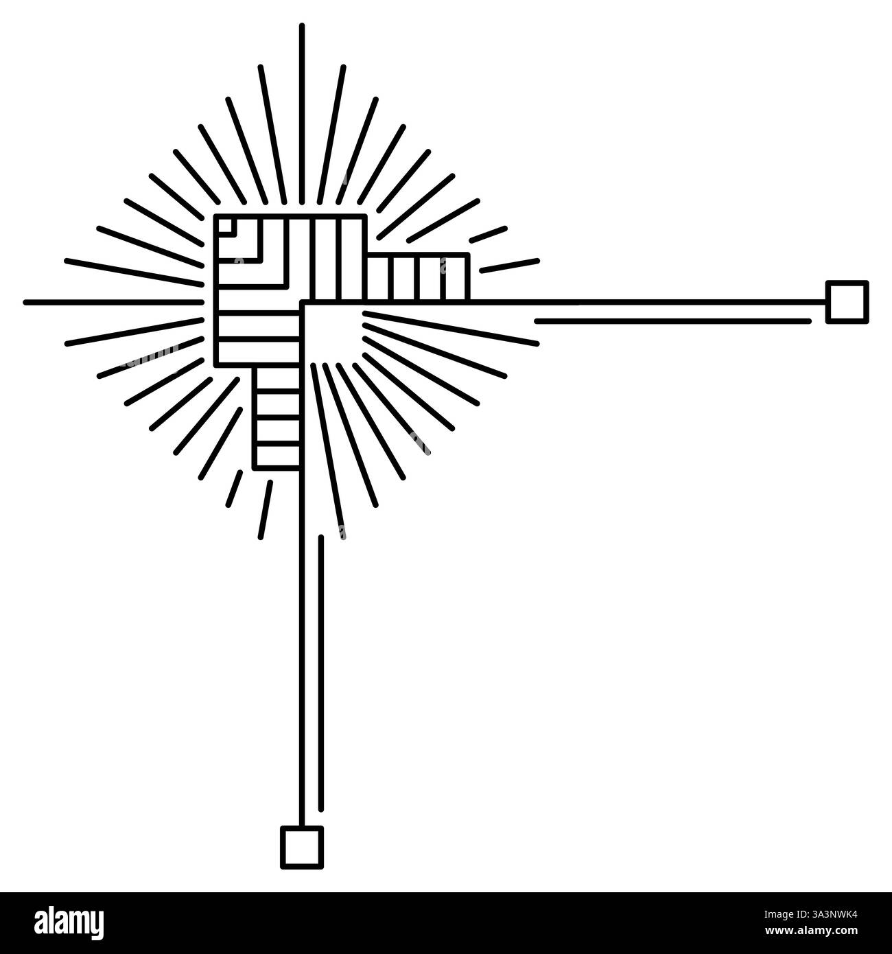 Line geometric corner. Modern decorative linear element Stock Vector ...