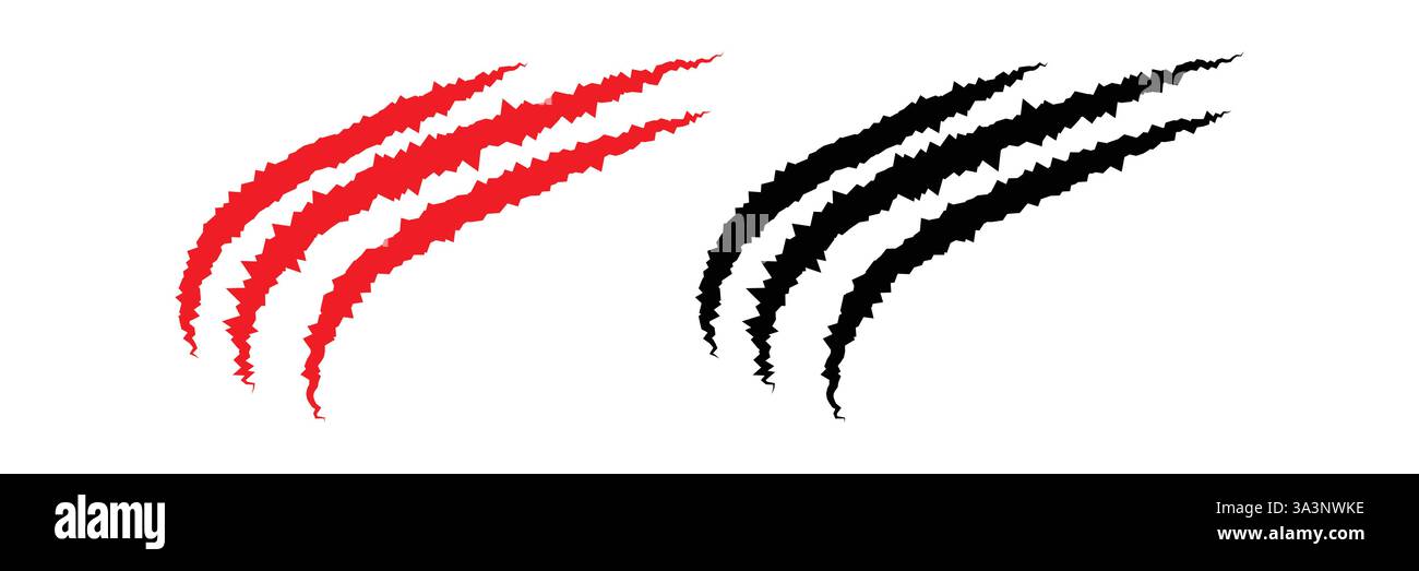 Animal claw scratches. Wild animal claws scratch texture. Vector ...