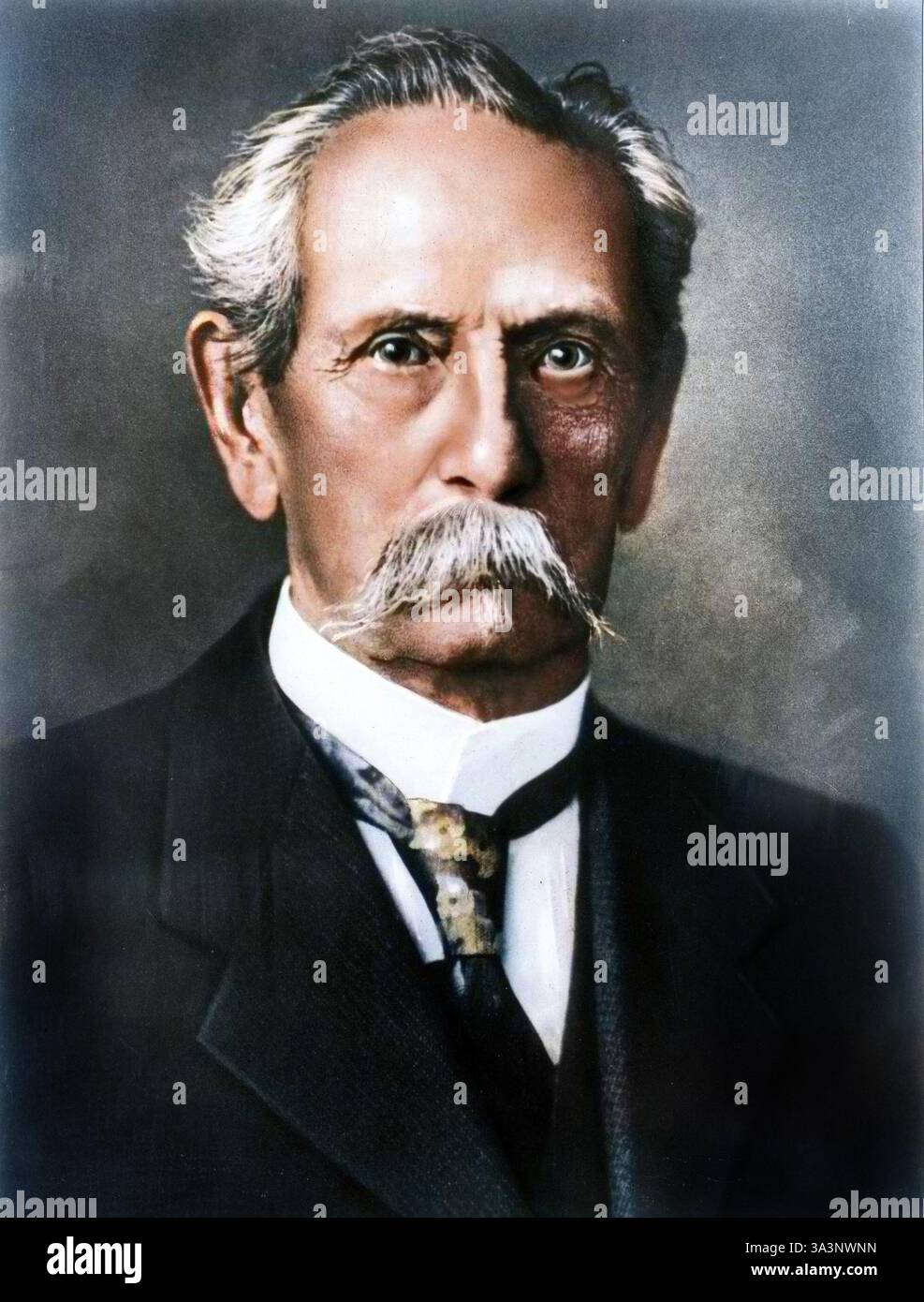 portrait of Carl Benz (1844-1929), - Later coloring Stock Photo - Alamy