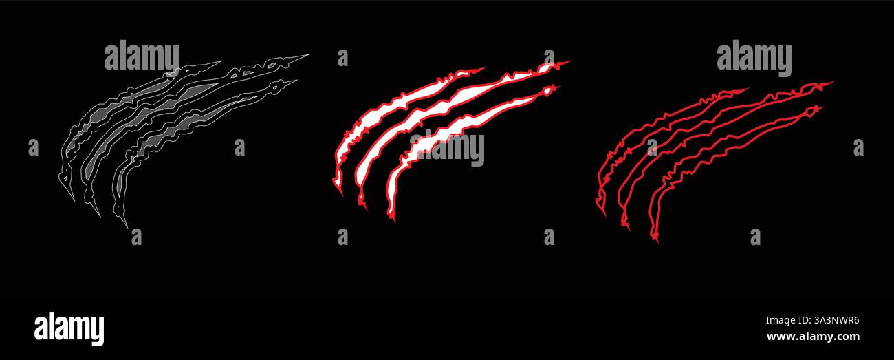 Claw scratch marks Stock Vector Image & Art - Alamy