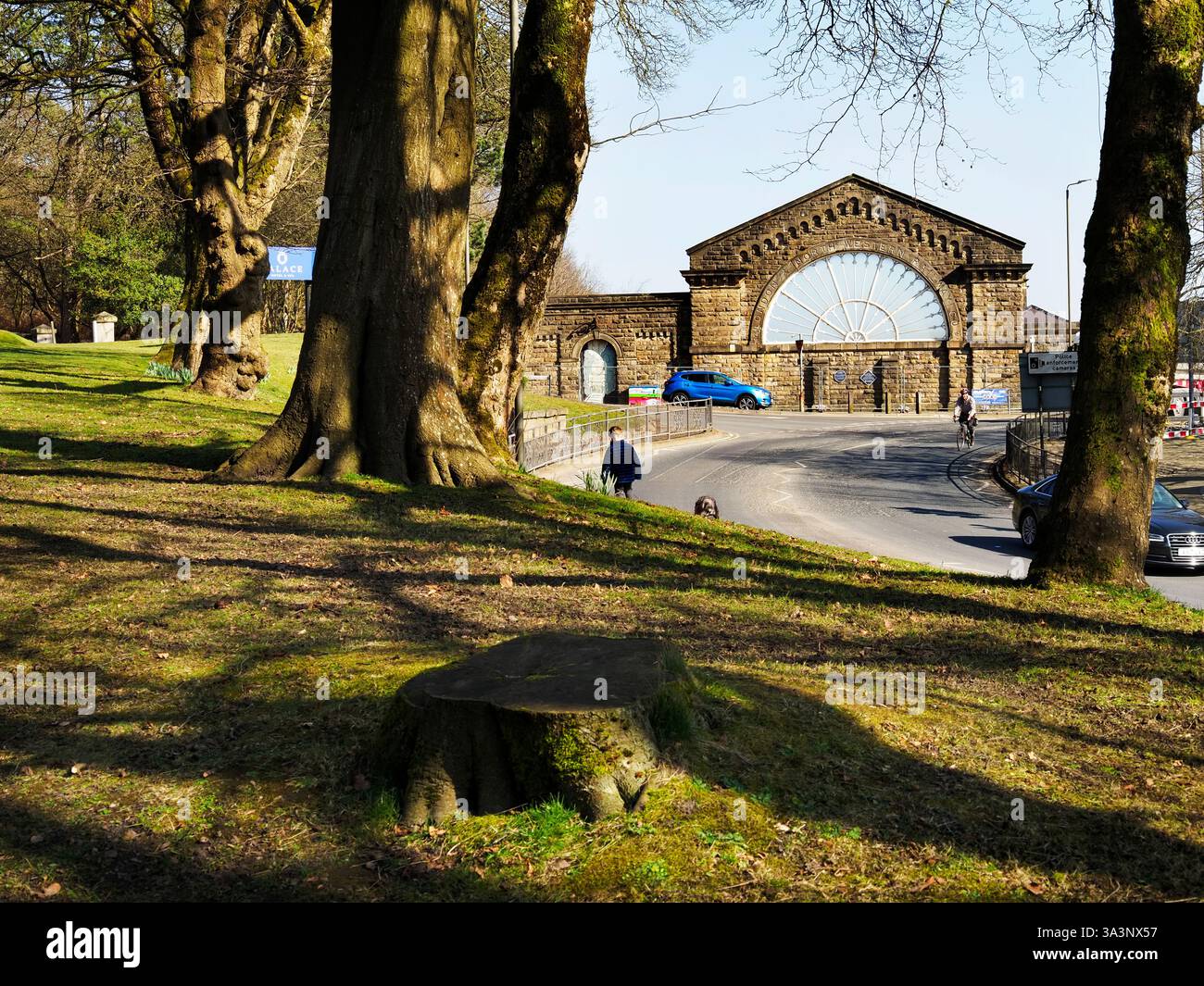 Old London and North Western Railway station fan window at Buxton ...