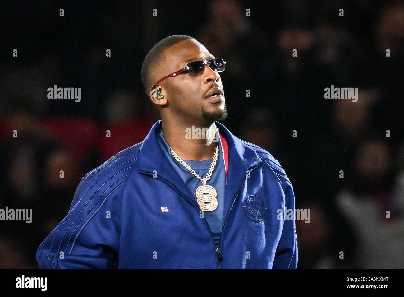 French rapper SDM performs before the French L1 football match between ...