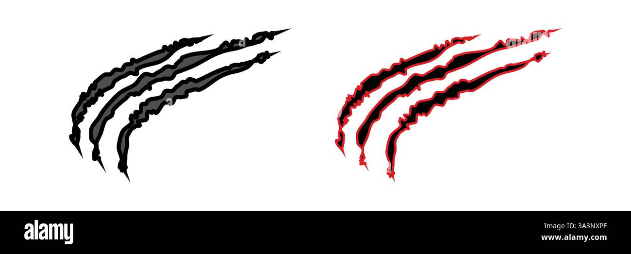 Tiger claw scratch blood Cut Out Stock Images & Pictures - Alamy