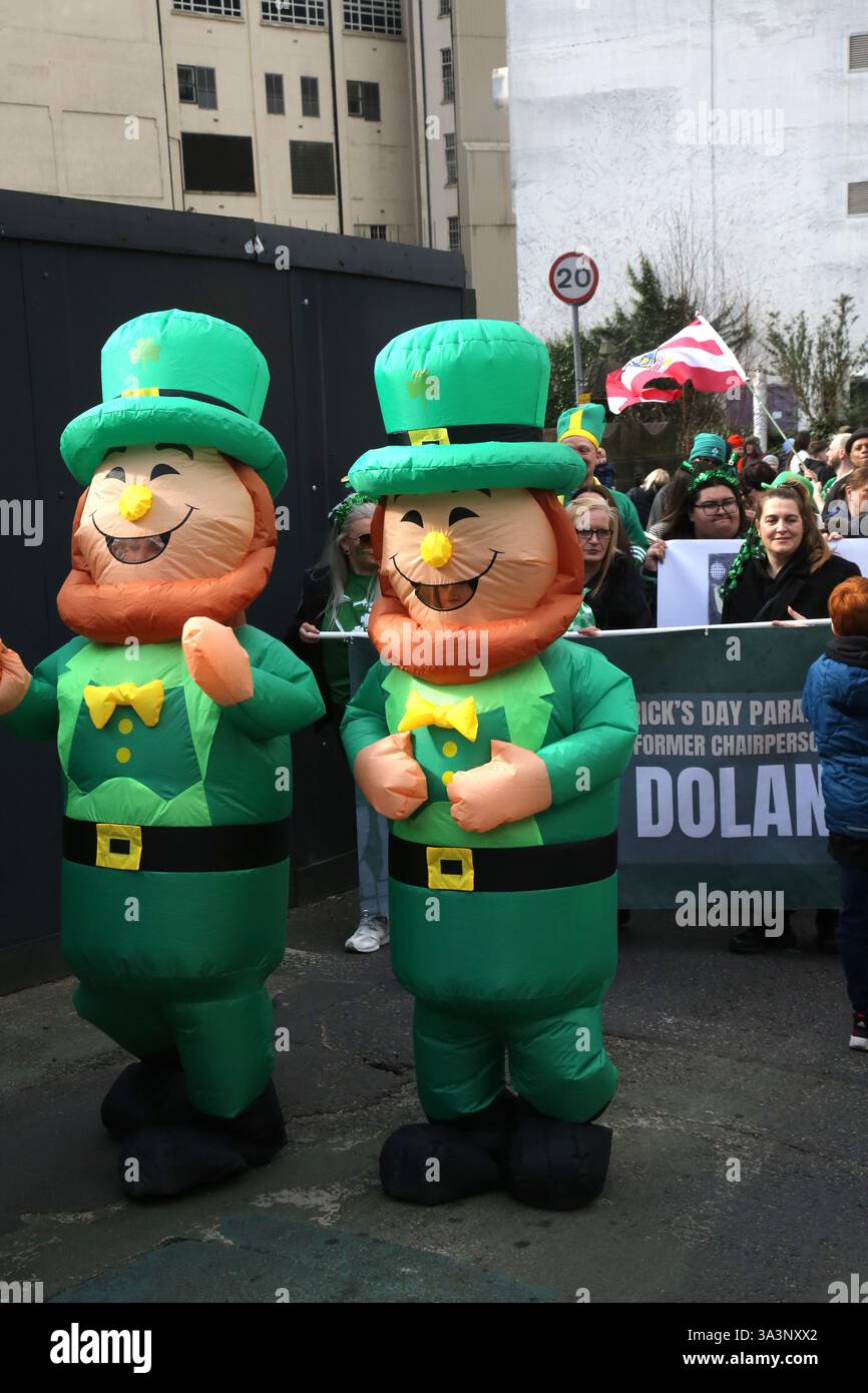 Manchester, England UK 16th March 2025 The Irish Parade makes it way ...