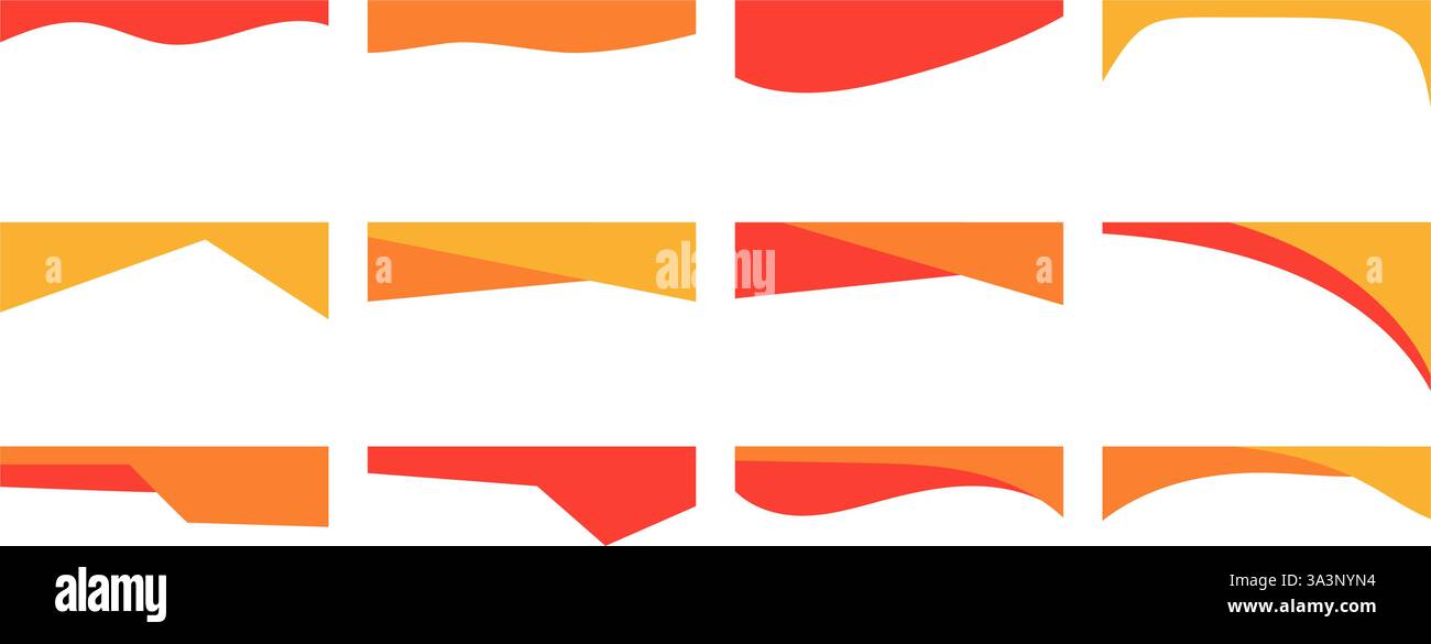 set of modern header designs featuring vibrant red and orange gradients ...