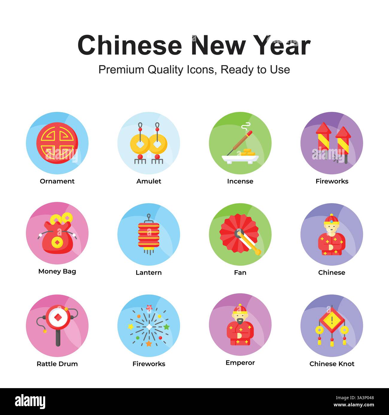 Grab this amazing and unique chinese new year icon set, ready to use in ...