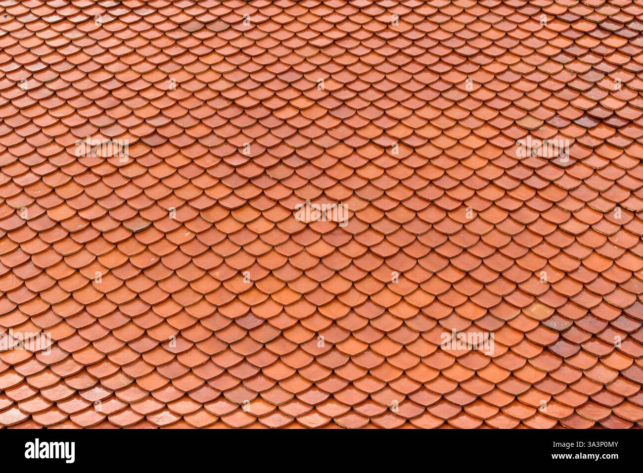 Tile roof of old Thai temple texture background surface natural color ...
