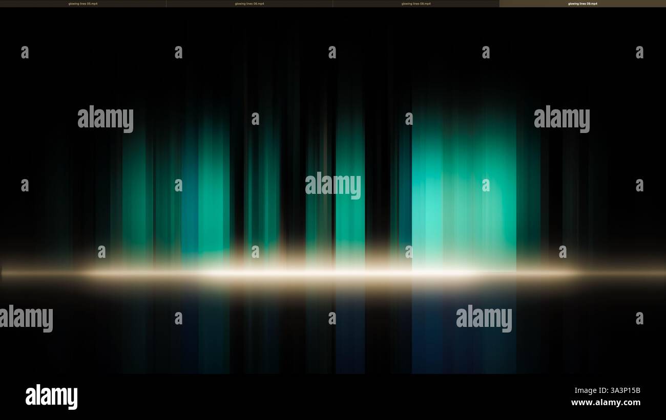 Abstract Blue and Green Light Reflections create a mesmerizing and ...