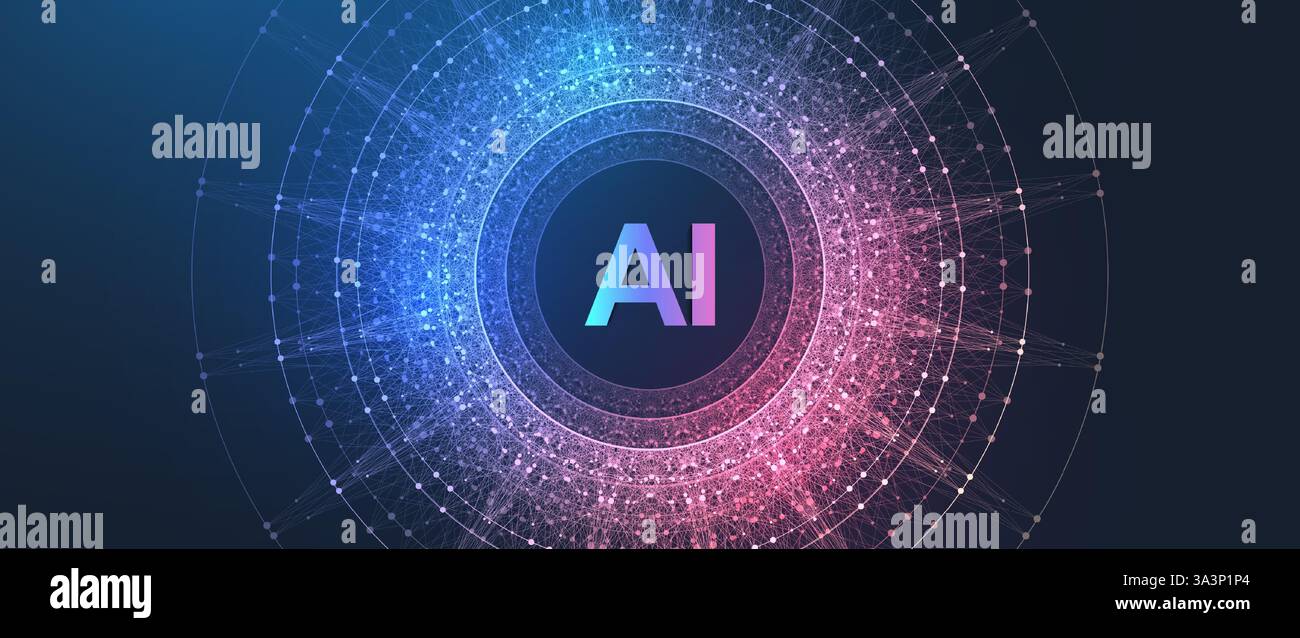 AI Banner Concept In The Digital Style. Minimal Ideas Design Element ...