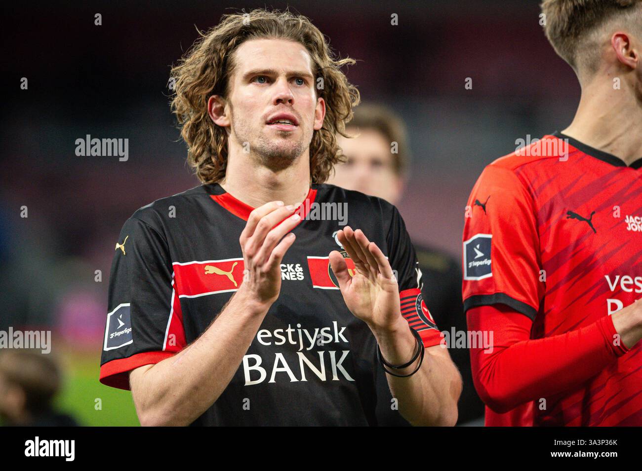 Herning, Denmark. 16th, March 2025. Mads Bech Sorensen of FC ...