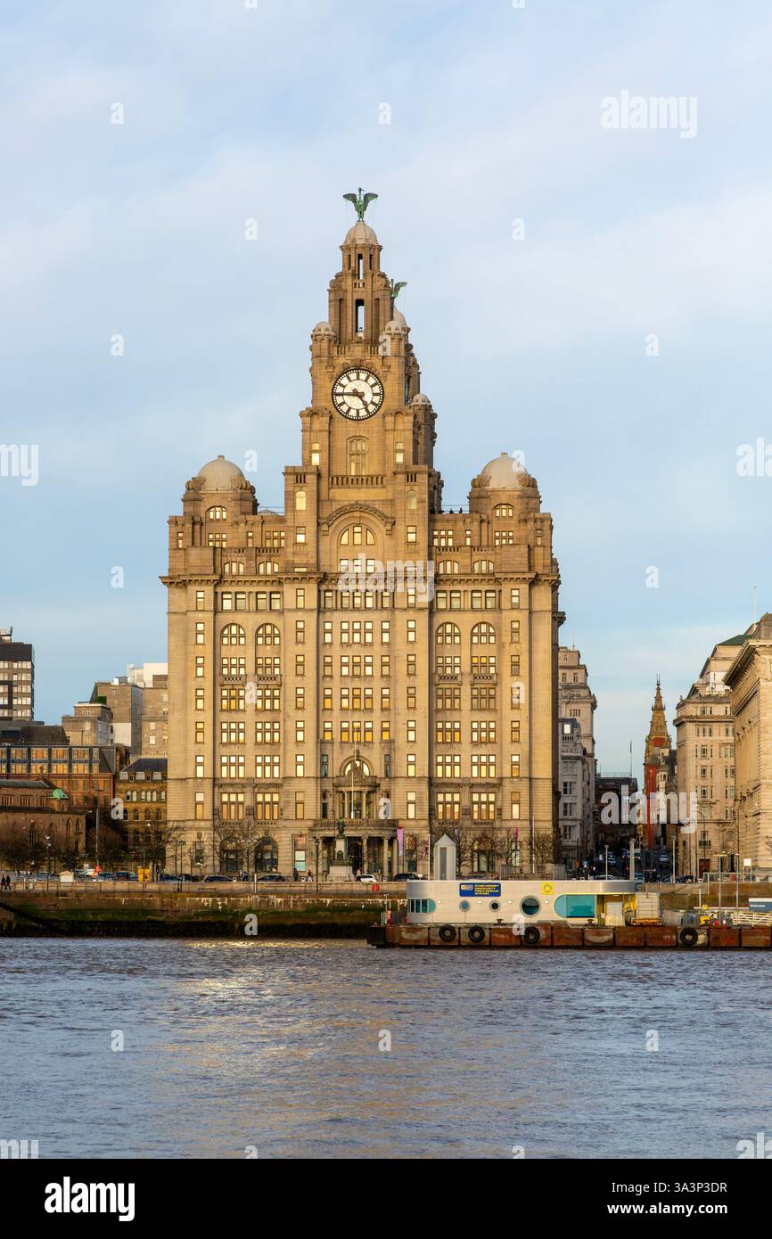 The Royal Liver building, Pier Head, Liverpool, England, UK completed ...
