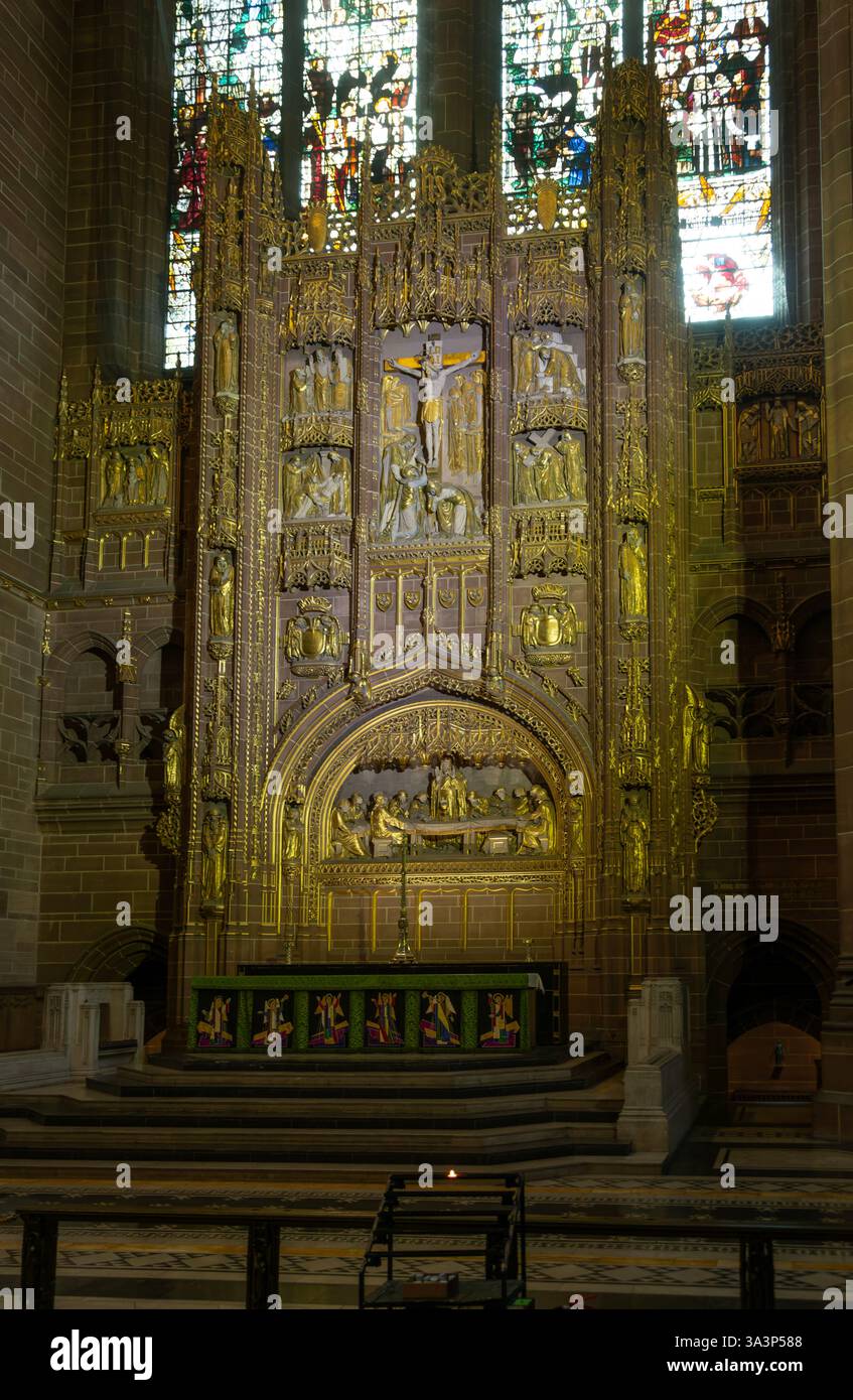 Altar reredos interior of Anglican Cathedral Church of Christ in ...
