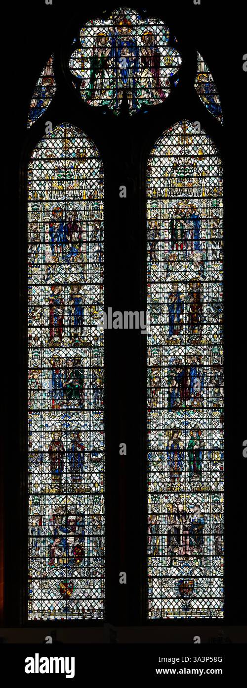 Stained window inside Anglican Cathedral Church of Christ in Liverpool ...