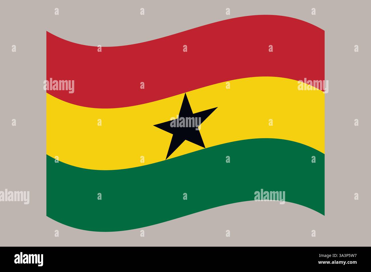 Flag of Ghana. Ghanaian national symbol in official colors. Template ...