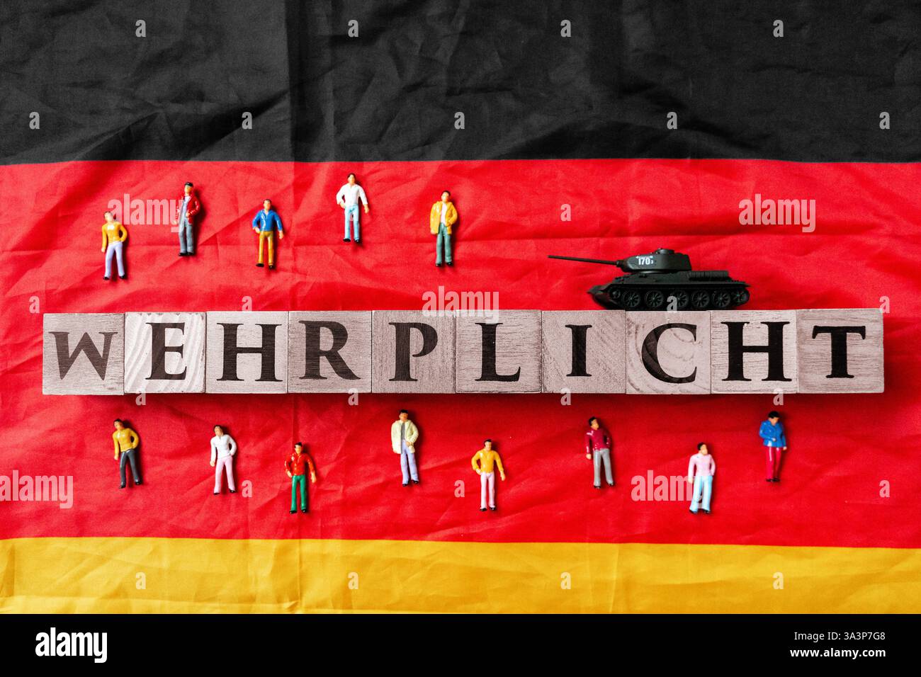 Bavaria, Germany - March 16, 2025: German flag with wooden cubes ...