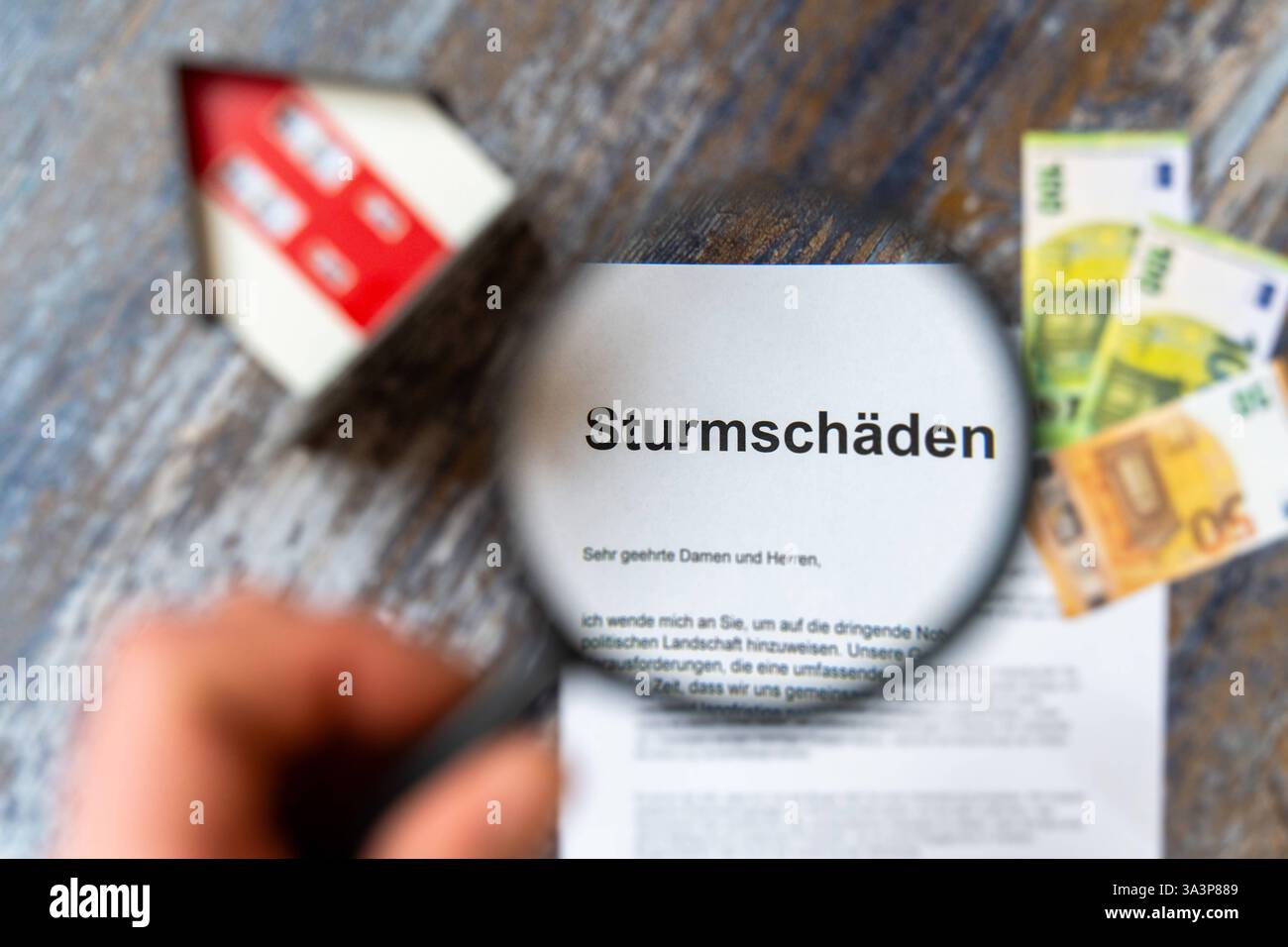 Bavaria, Germany - March 16, 2025: Document with the lettering: Storm ...