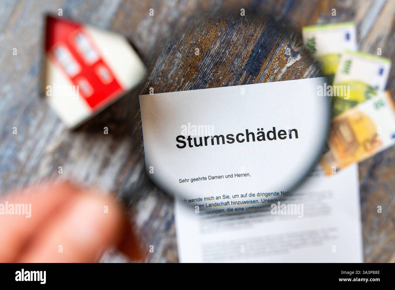 Bavaria, Germany - March 16, 2025: Document with the lettering: Storm ...