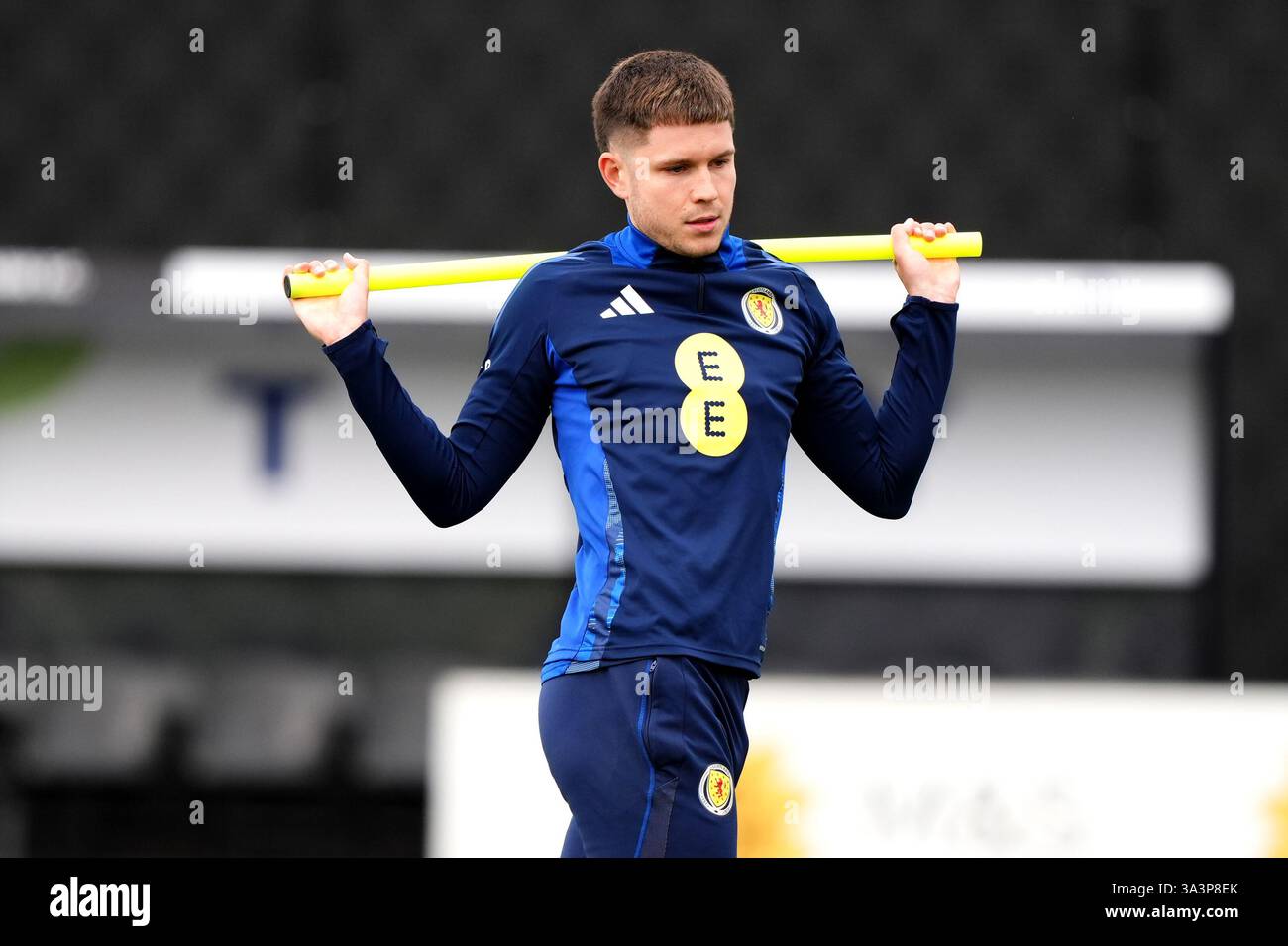 Scotland's George Hirst during a training session at Lesser Hampden ...