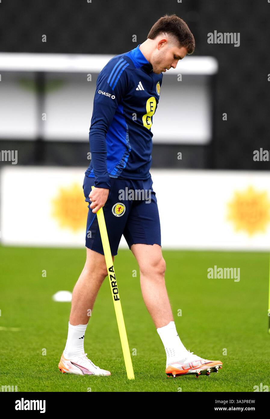 Scotland's George Hirst during a training session at Lesser Hampden ...