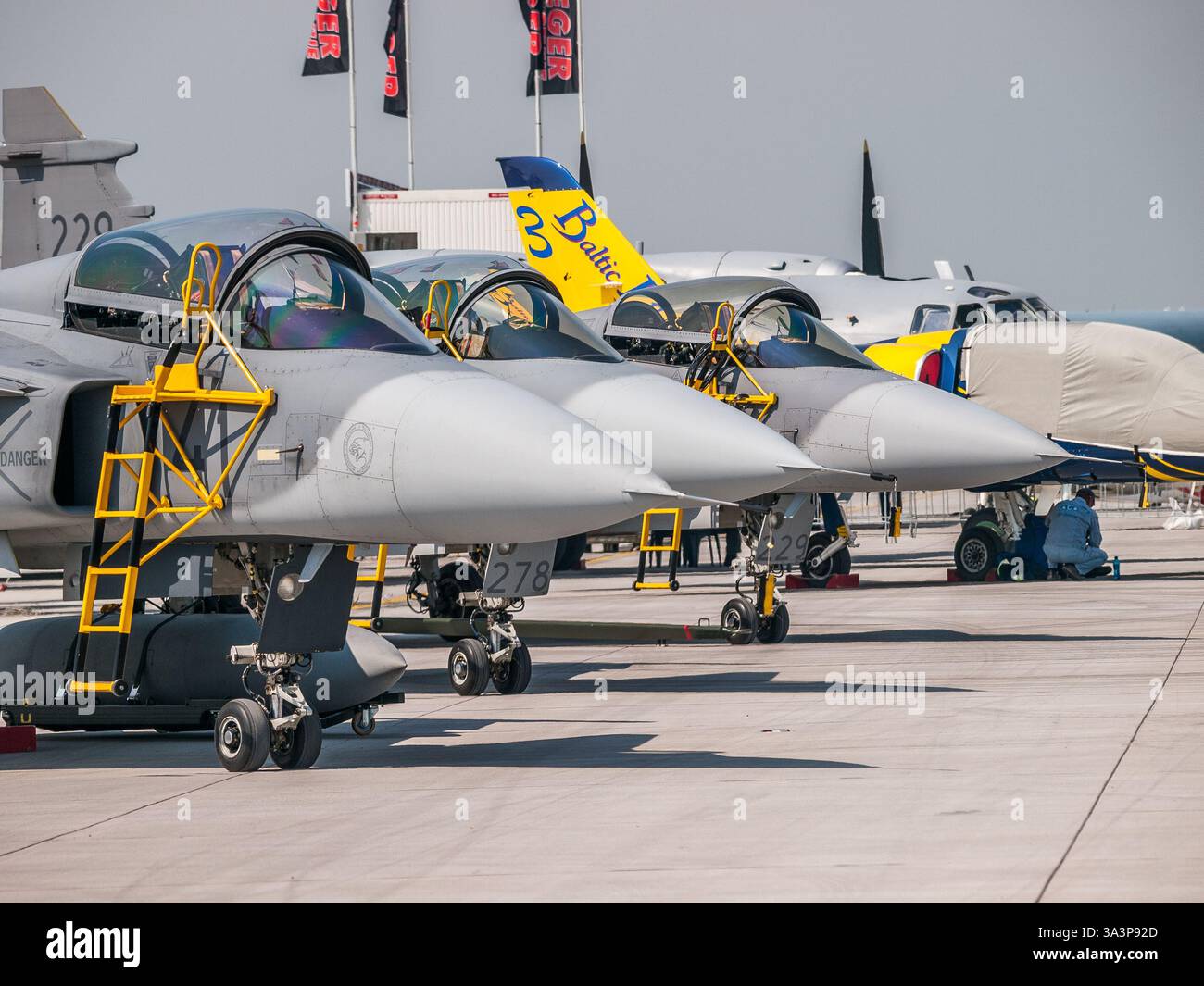 Belin, Germany - June.11.2010: Saab JAS 39 Gripen light single-engine ...
