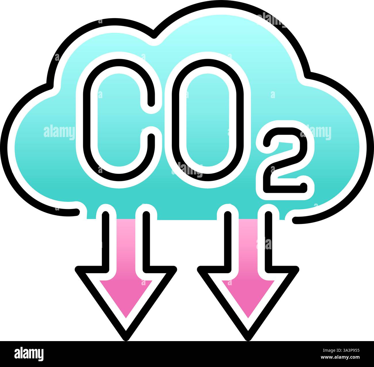 Zero carbon emission icon. Carbon dioxide pollution ecology and environment symbol. Carbon ...