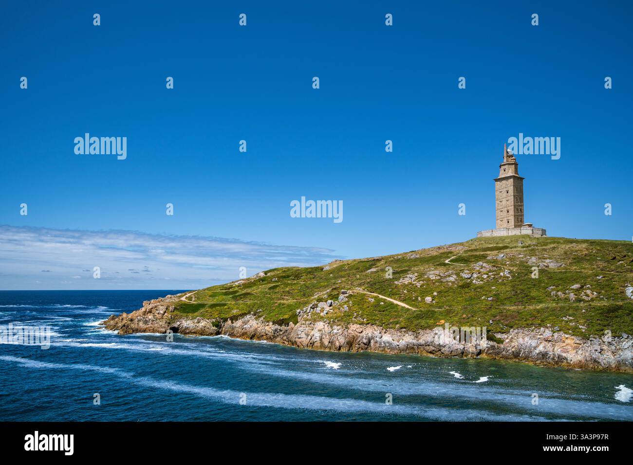 Tower of Hercules in A Coruña, Galicia, Spain. UNESCO World Heritage ...