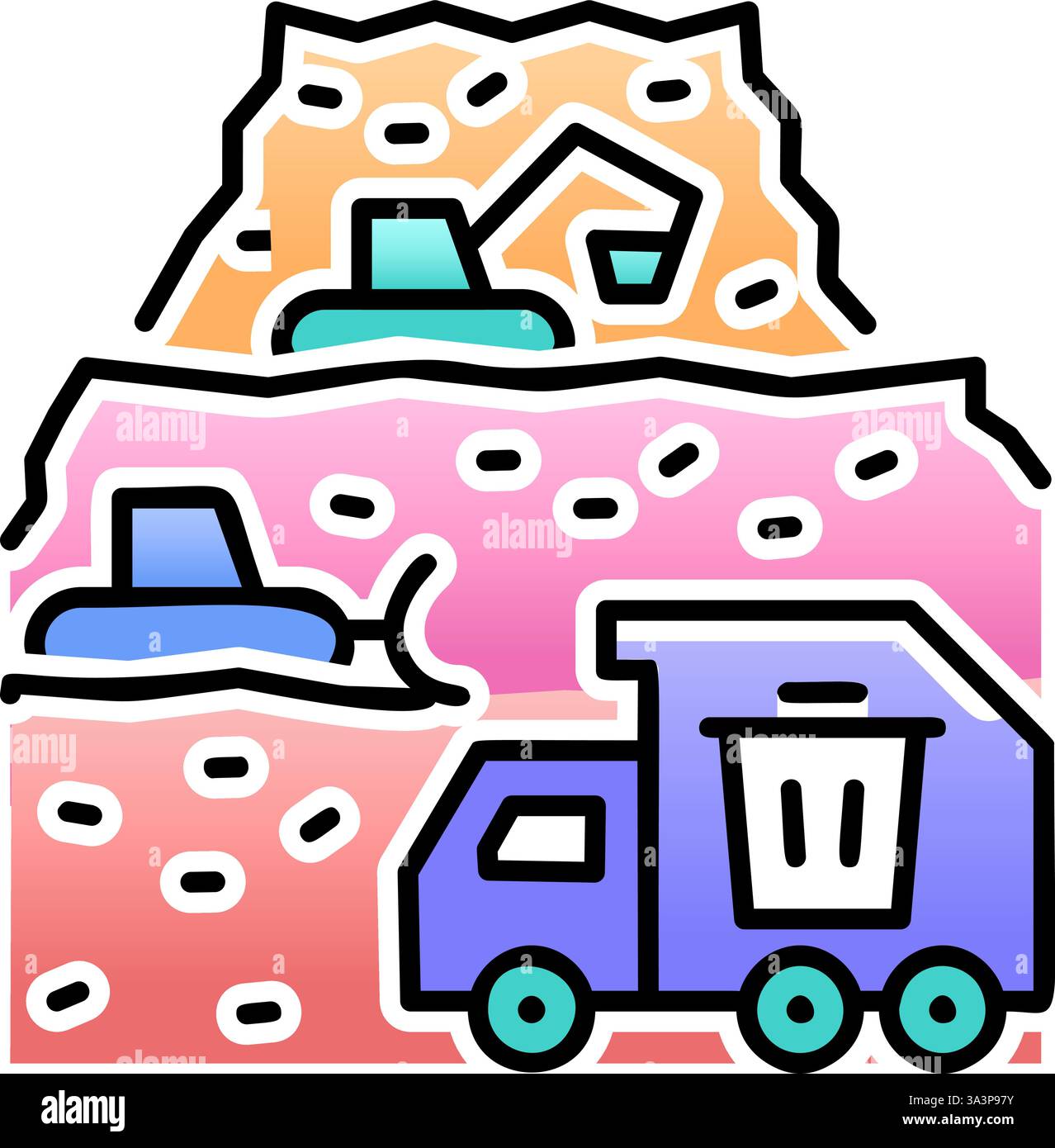 Garbage Mountain Icon. Landfills Symbol Stock Vector Image & Art - Alamy