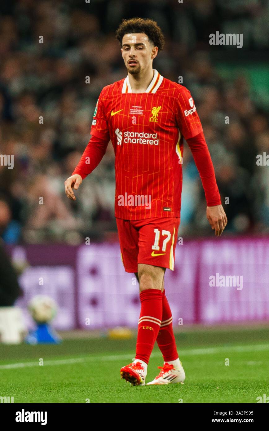 Curtis Jones of Liverpool during the Liverpool FC v Newcastle United FC ...