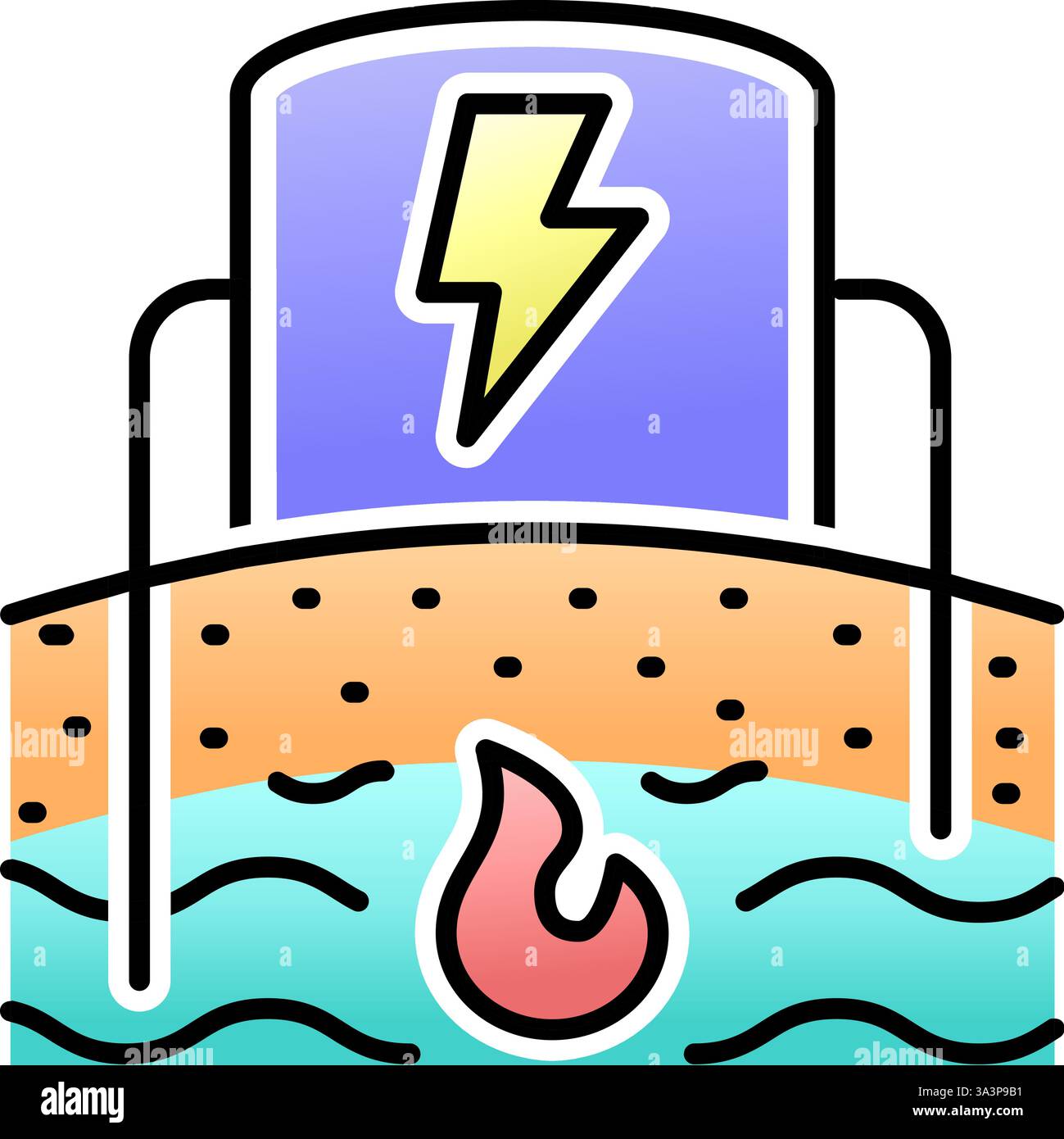 Geothermal Energy Icon. Renewable Energy Logo Stock Vector Image & Art ...