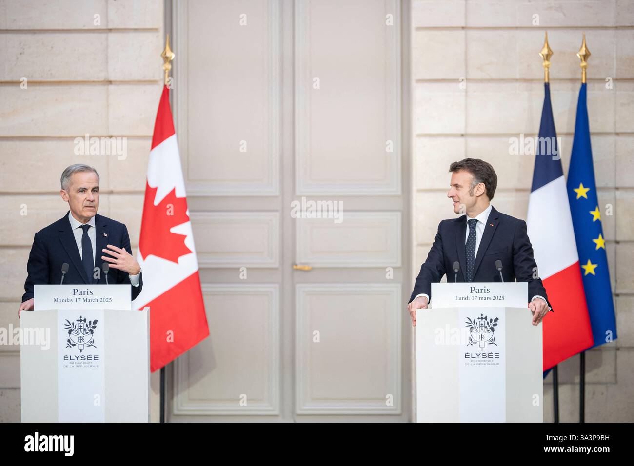 France's President Emmanuel Macron and Canada's newly appointed Prime ...