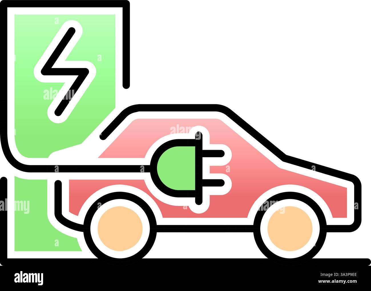 Electric car icon. Electric vehicles logo. Eco-friendly transportation ...