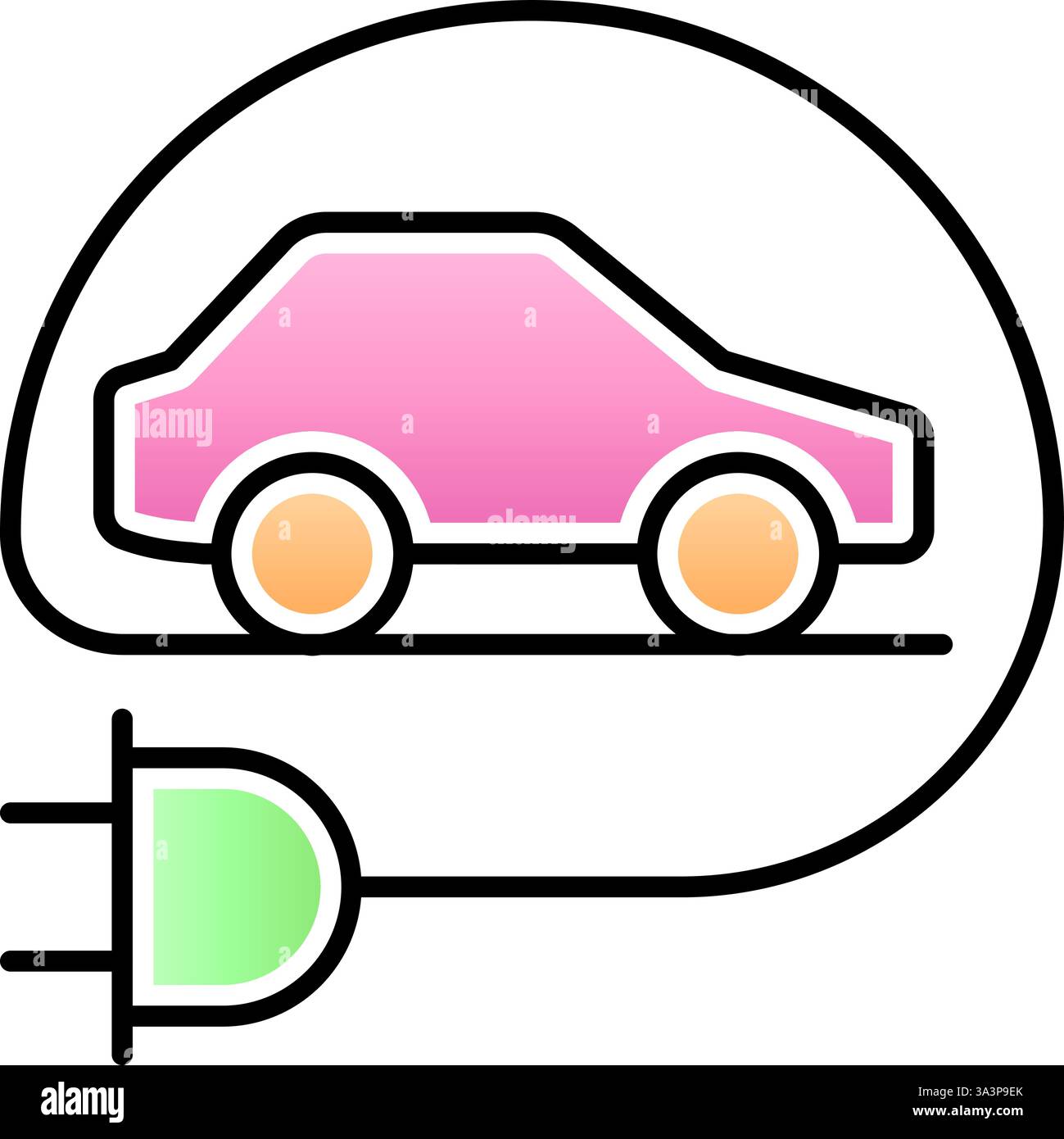 Electric car icon. Electric vehicles logo. Eco-friendly transportation ...