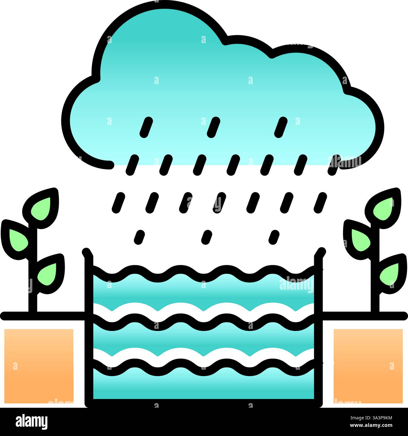 Garden water tank Stock Vector Images - Alamy