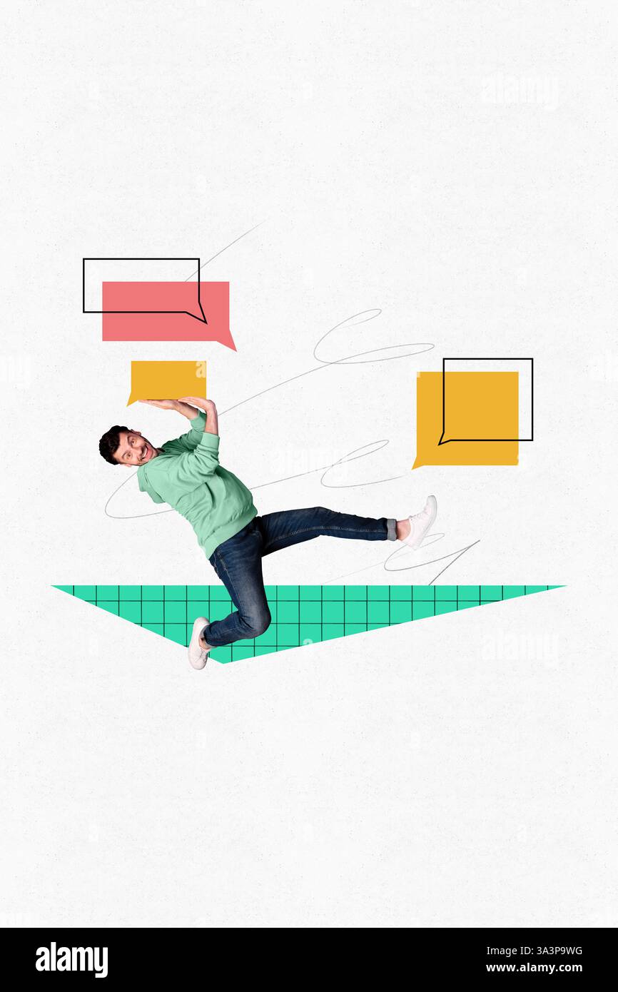 Vertical 3d banner collage Cut Out Stock Images & Pictures - Alamy