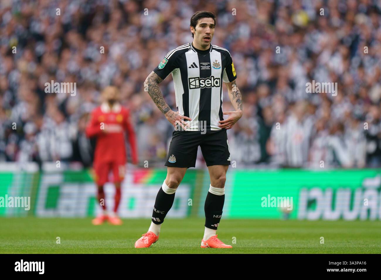 London, UK. 16th Mar, 2025. Sandro Tonali of Newcastle United during ...