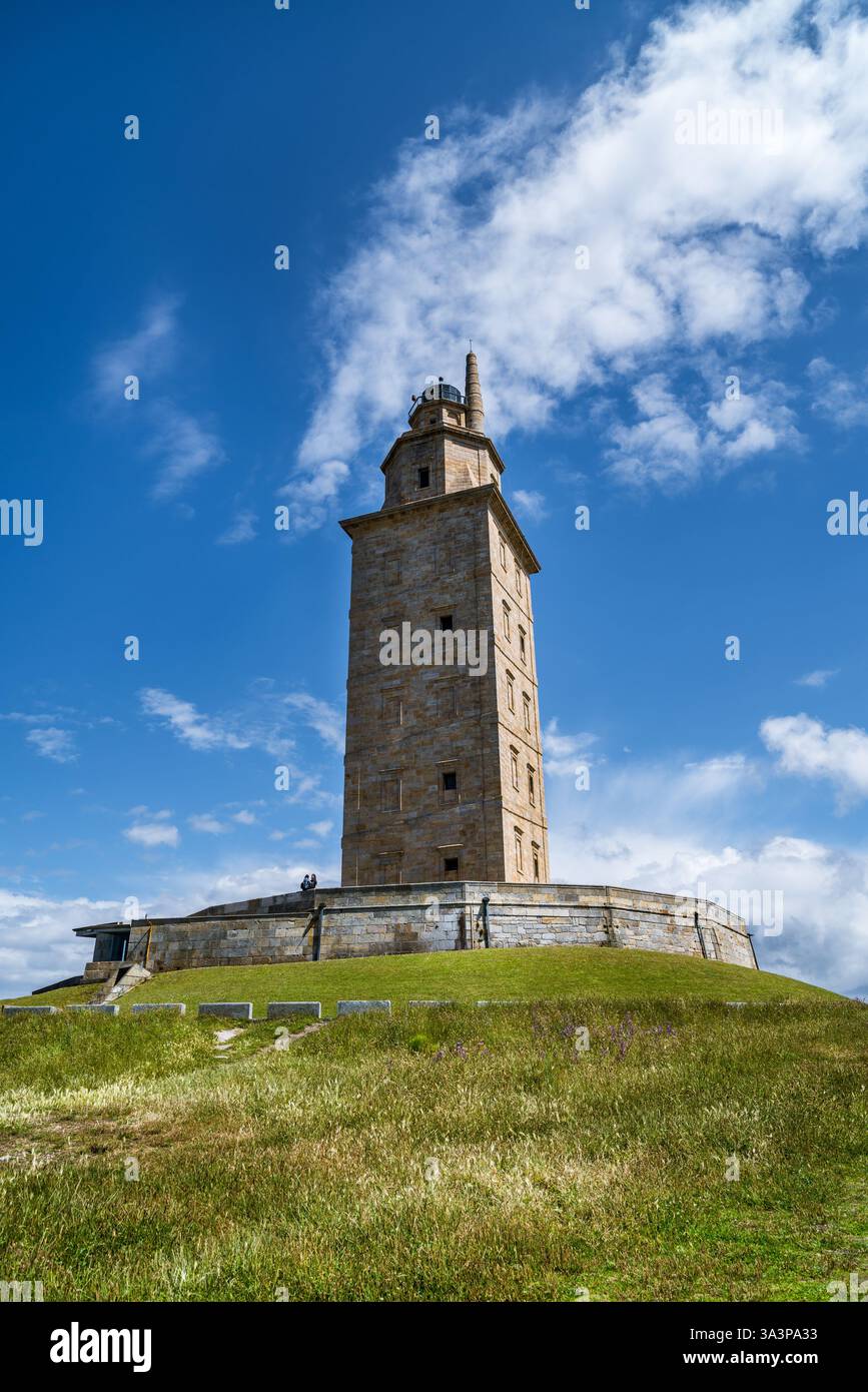 Tower of Hercules in A Coruña, Galicia, Spain. UNESCO World Heritage ...