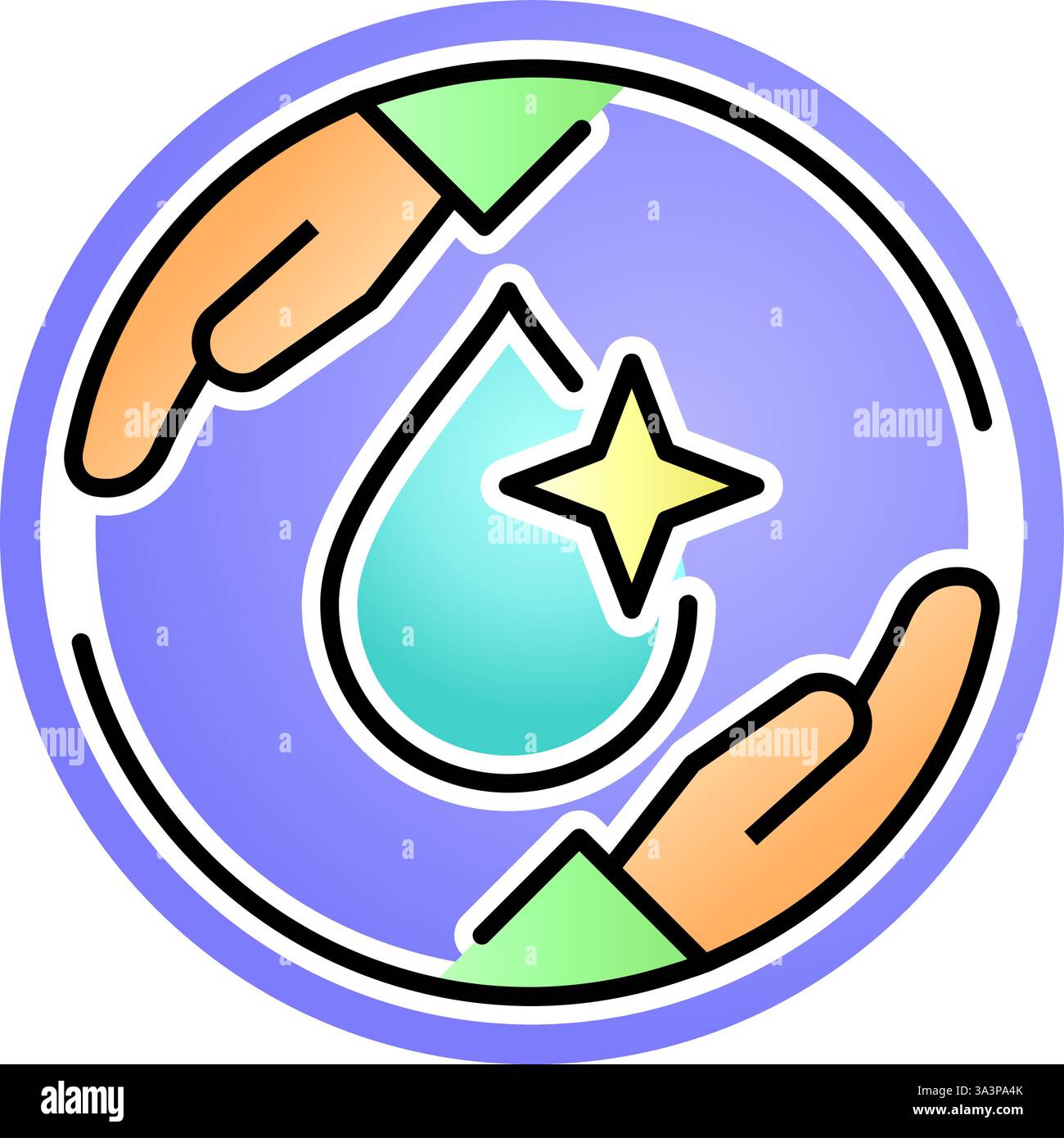 Clean water treatment Icon Logo. Recycled Water Illustration Stock ...