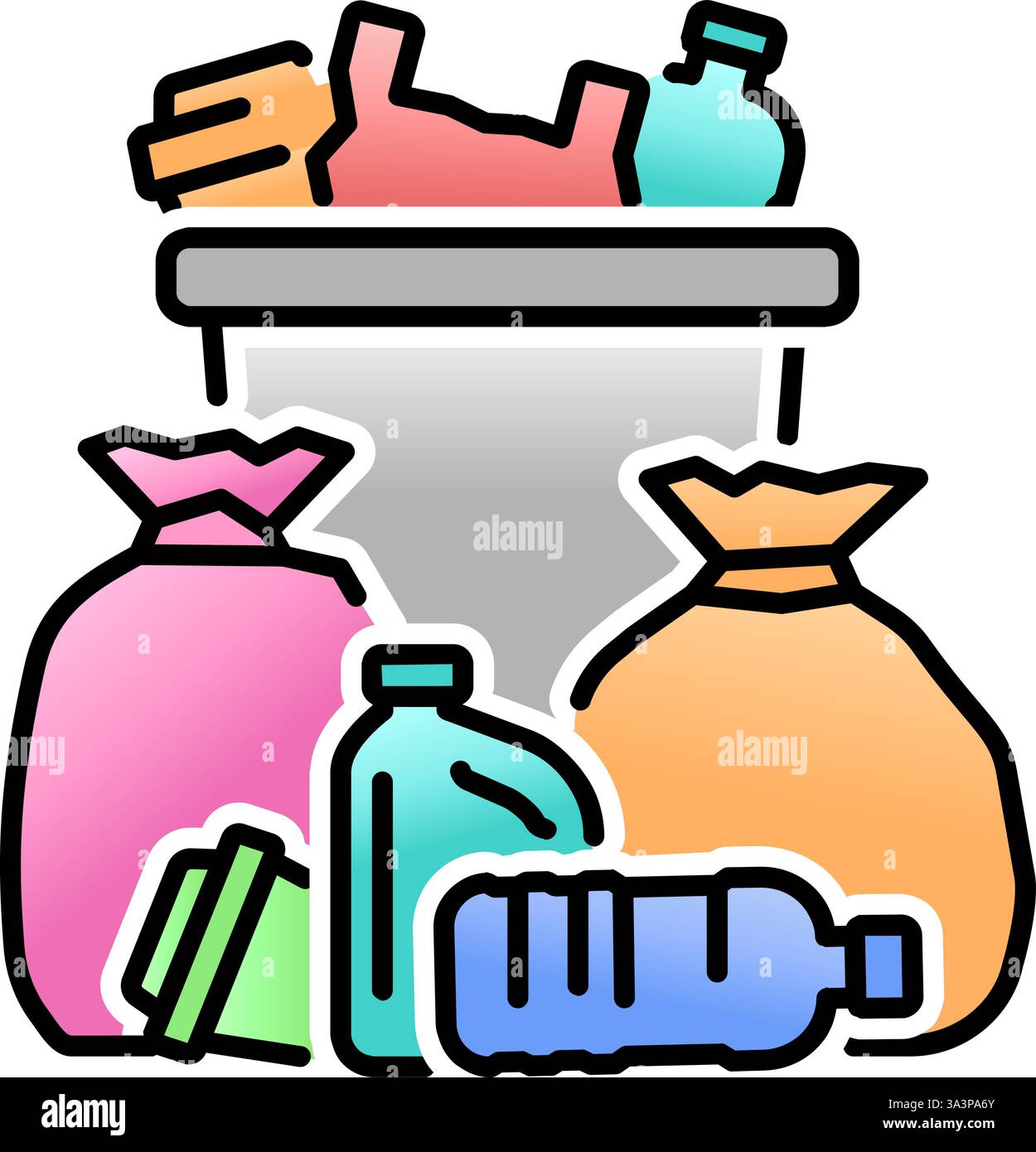 Excessive trash Stock Vector Images - Alamy
